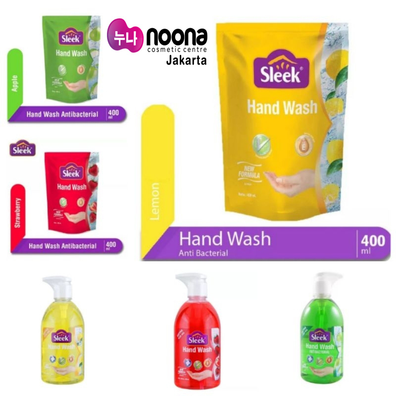 Jual SLEEK HAND WASH SABUN CUCI TANGAN REFILL POUCH 400 ML/500 ML BOTOL ...