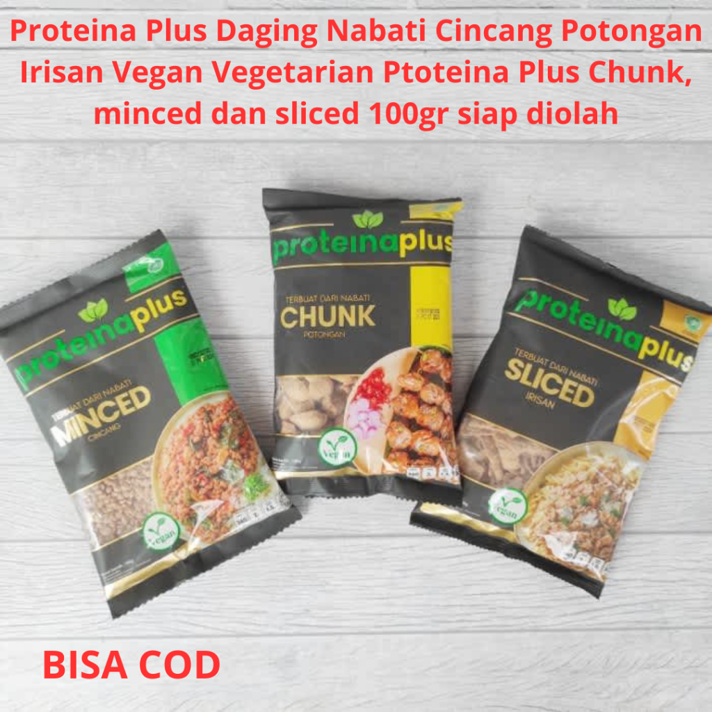 Jual Proteina Plus Daging Nabati Cincang Potongan Irisan Vegan ...