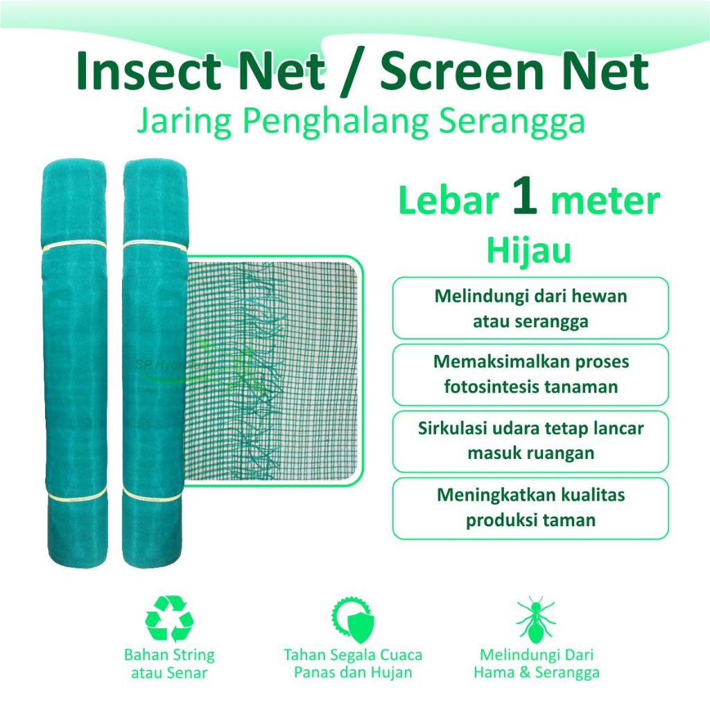 Jual Insect Net Screen Net Penghalang Serangga Hama Lebar 1 Meter Mesh ...
