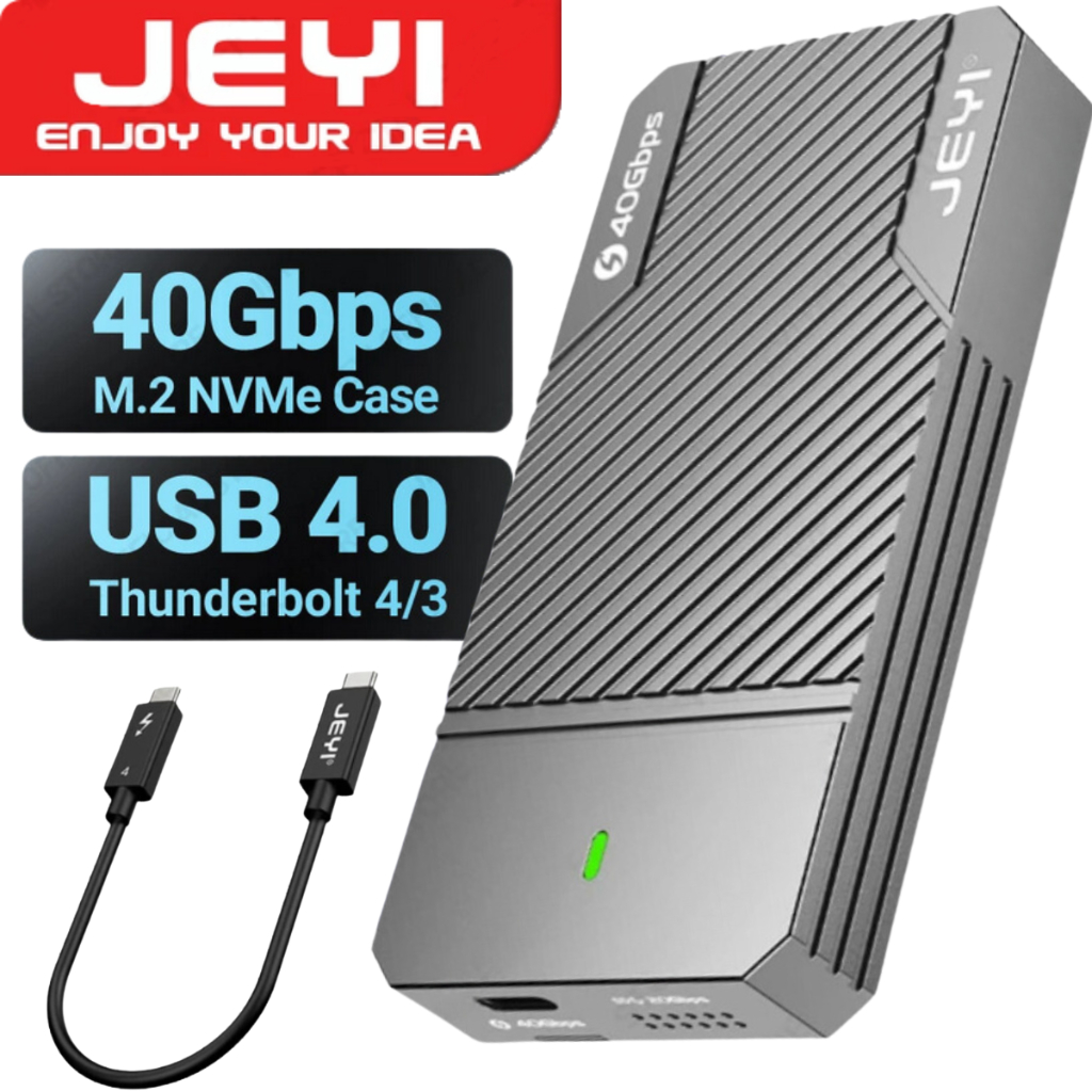 Jual JEYI M.2 NVME Enclosure USB4.0 40Gbps SSD Case M2 Casing External Thunderbolt 3/4 | Shopee ...