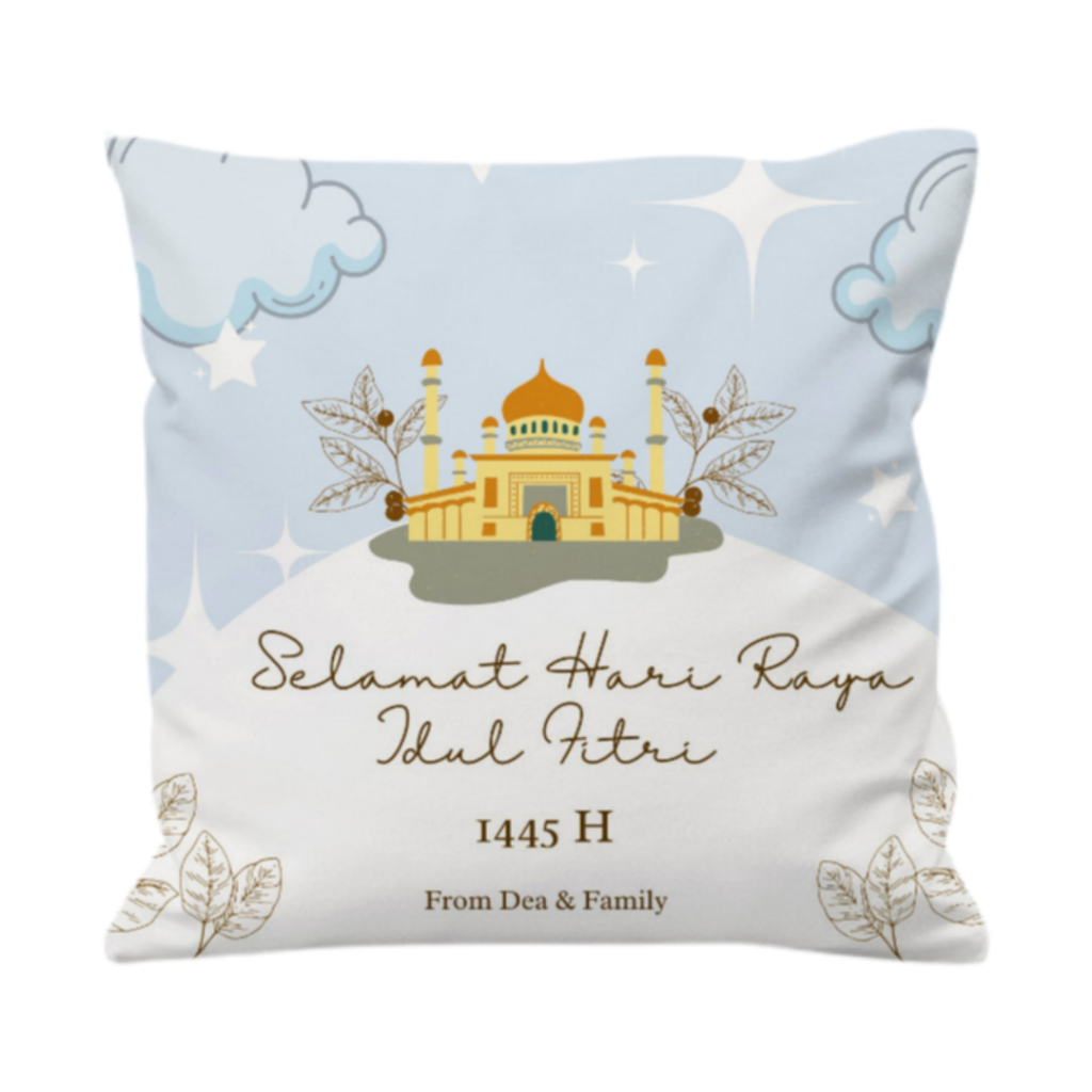 Jual Bantal custom tulisan lebaran / idul fitri edition 40x40, 30x30 ...