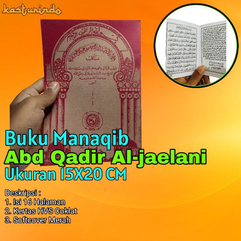 Jual Buku Kitab Manaqib Syekh Abdul Qadir Al Jailani Ukuran 15x20 Cm ...