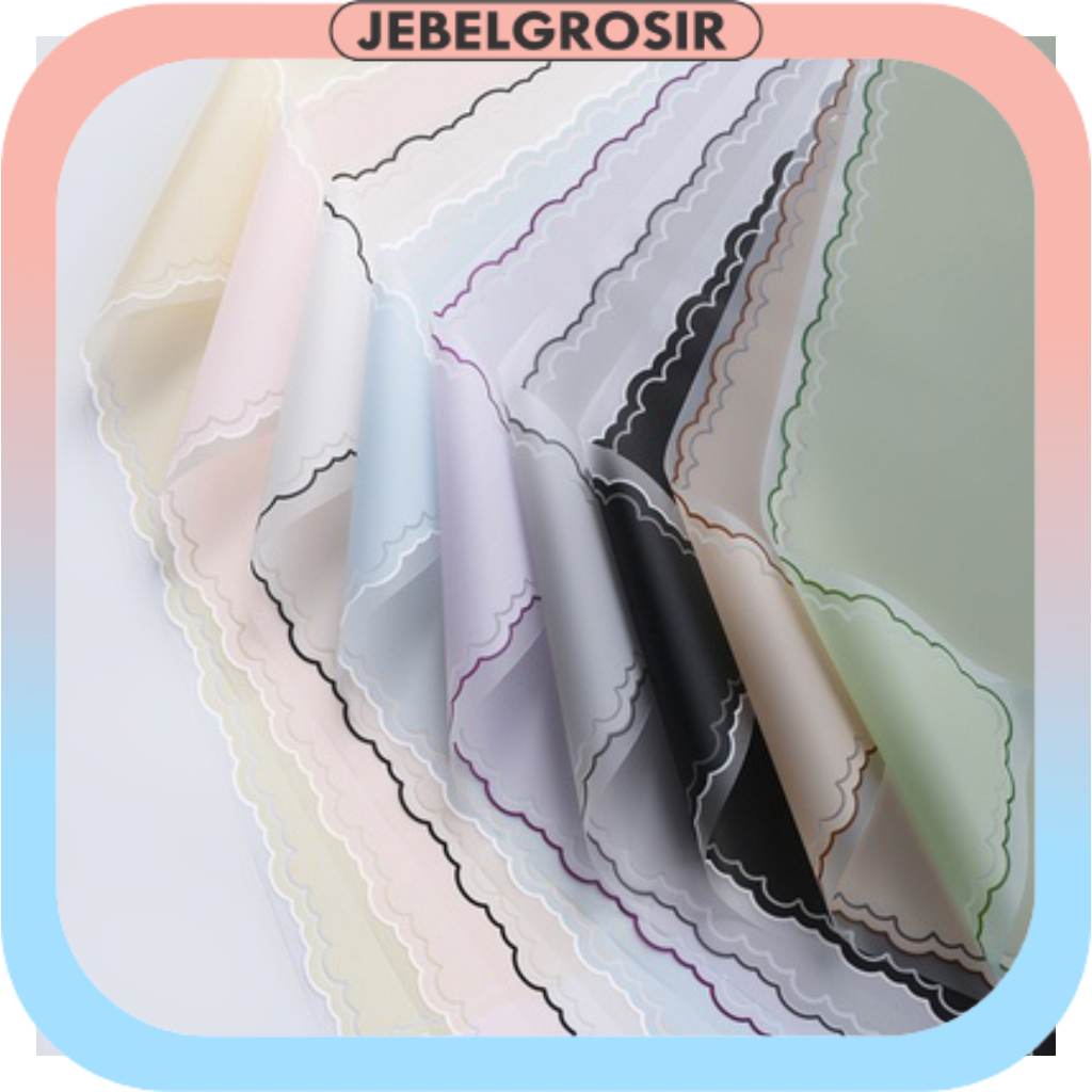 Jual Flower Wrapping Paper Varian List Cloud Awan Frame Transparan ...