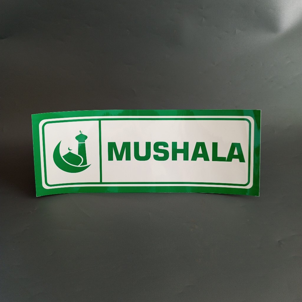 Jual Stiker Papan Nama Ruang Mushala - Stiker Vinyl Ruangan - Papan ...