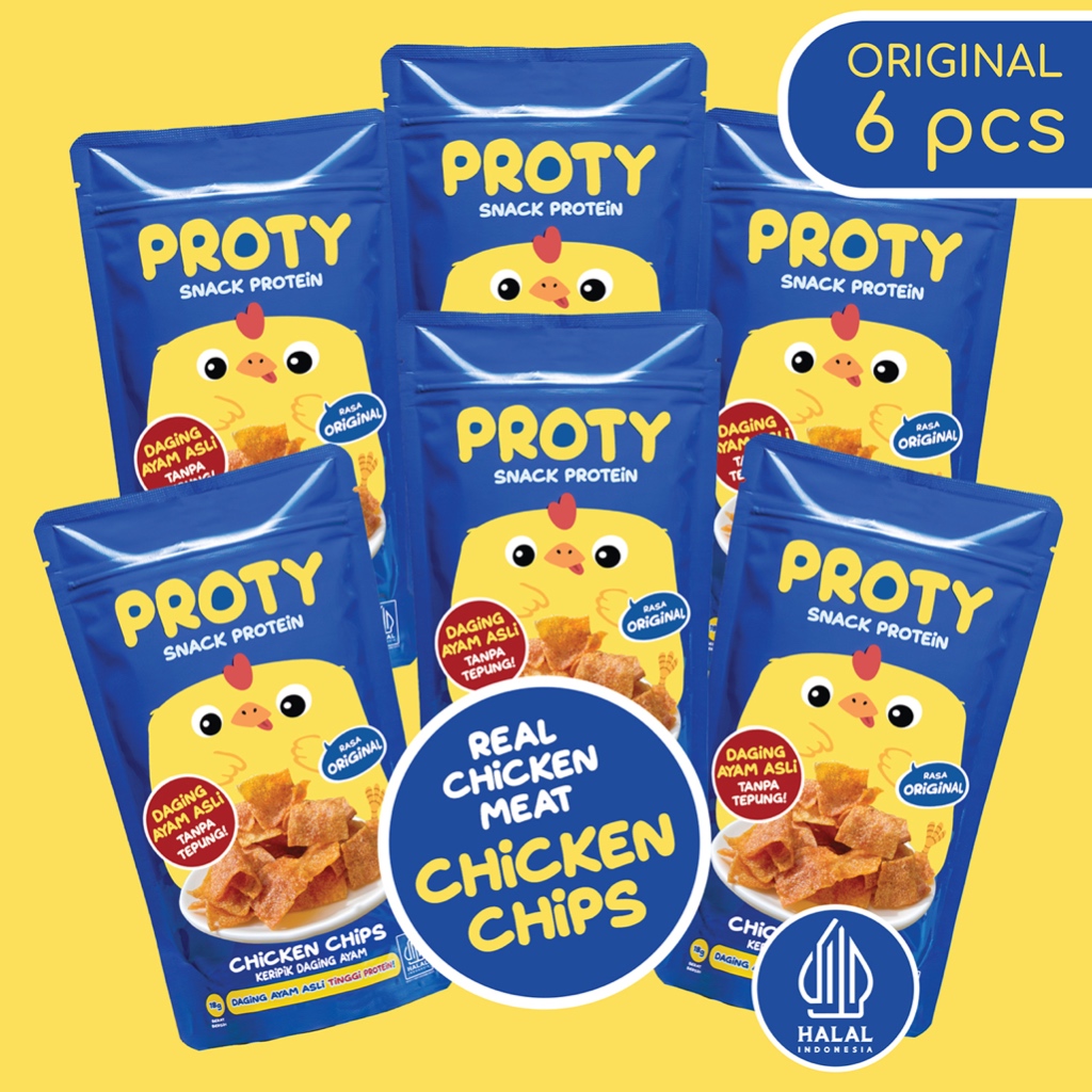 Jual PROTY Snack Anak Sehat Chicken Chips Original (Bundle 6 pcs ...