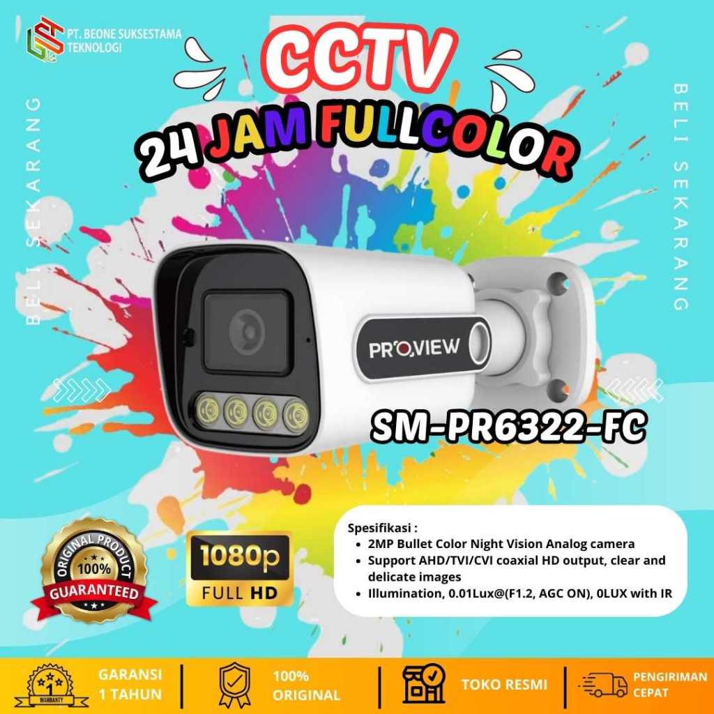 Jual CAMERA PROVIEW SM-PR6322-FC 2MP Bullet Color Night Vision Analog ...