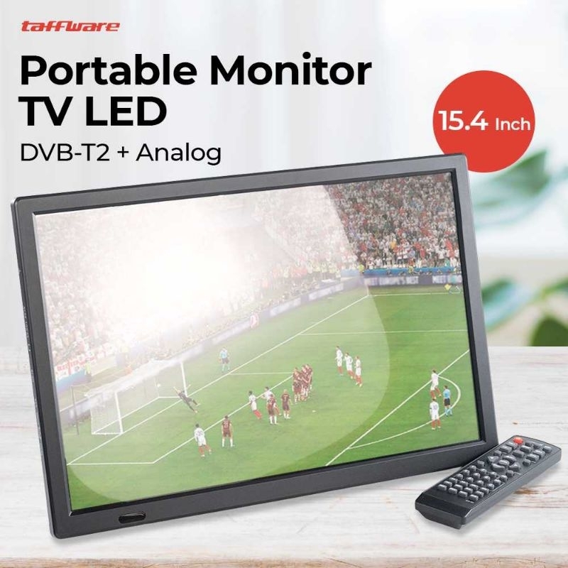 Jual Taffware Portable Monitor TV LED Color 15.4 Inch DVB-T2 Analog ...