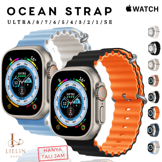 Jual Apple Strap ULTRA 9 8 7 6 5 4SE Ocean Band Karet Tali Jam IWatch ...