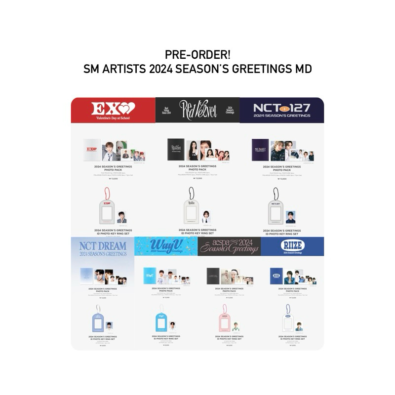 Jual (Peluansan) SM Artists 2024 Season’s Greetings MD (EXO / Red Velvet / NCT 127 / NCT Dream ...