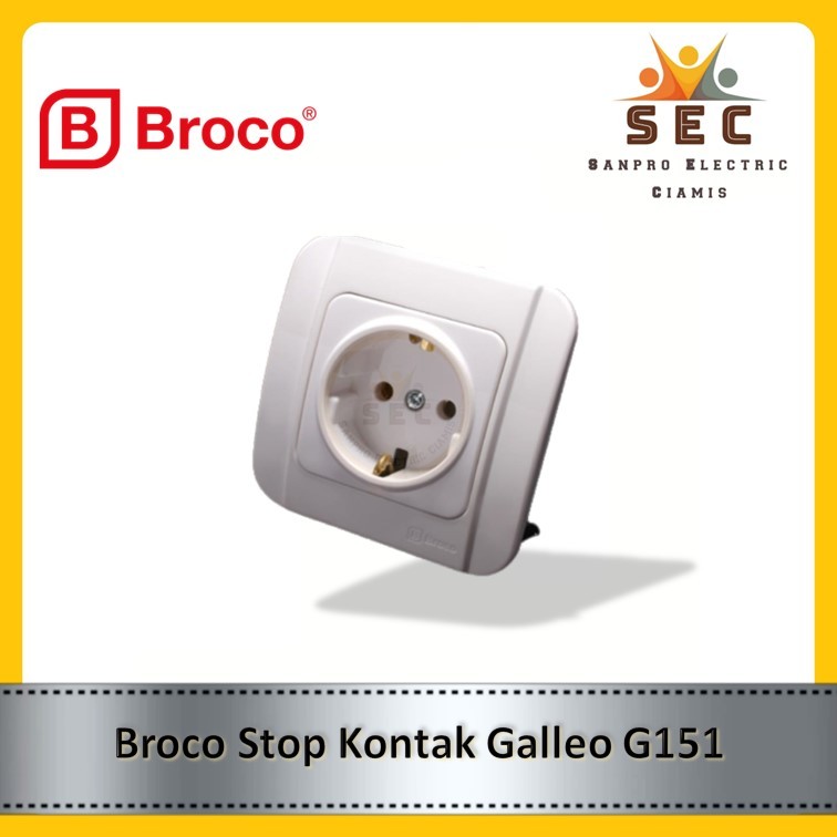Jual STOP KONTAK BROCO GALLEO G151 IB INBOW PUTIH WHITE ARDE SOCKET ...