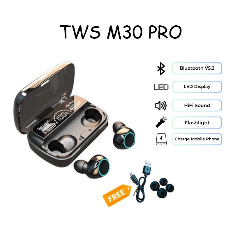 Jual ANG HEADSET BLUETOOTH TWS WIRELESS STEREO GAMING M10/F9-5/M19/M90 MAX/M90 PRO/M30 PRO ...