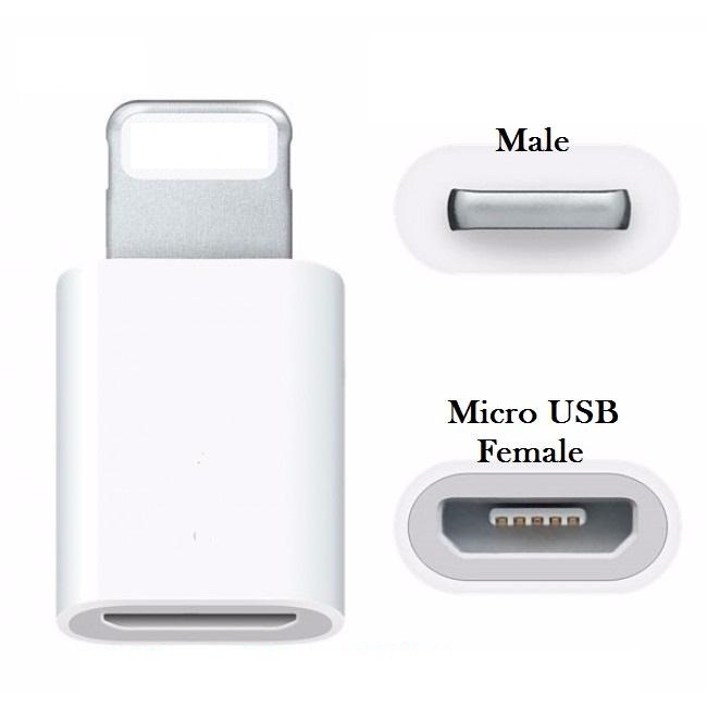 Jual Adapter Konektor Micro USB ke Lightning iP - Sambungan Converter ...