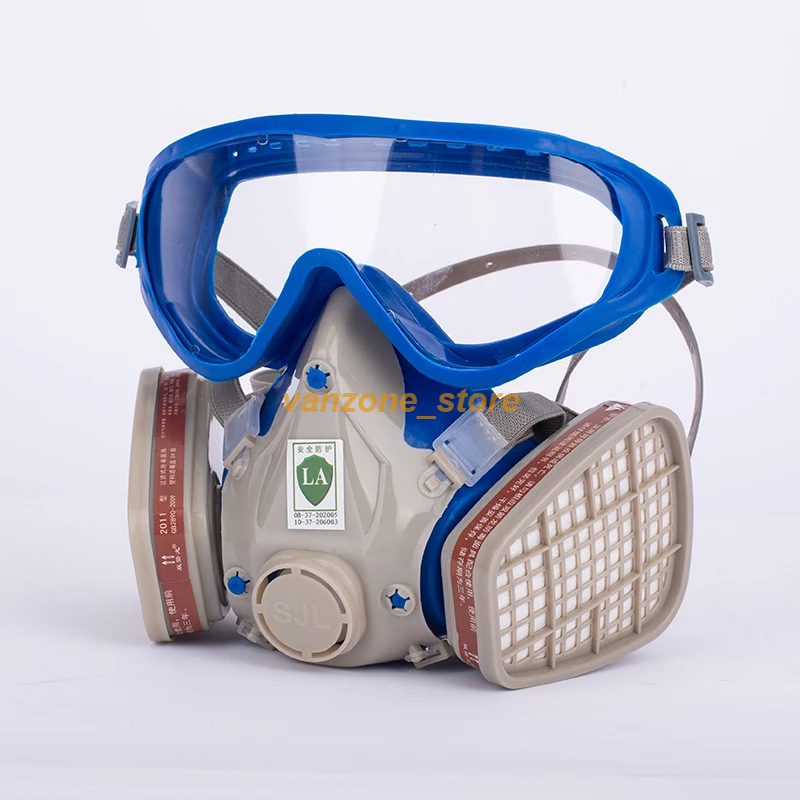 Jual Masker Gas Respirator Full Face Safety Goggles Dengan Double ...