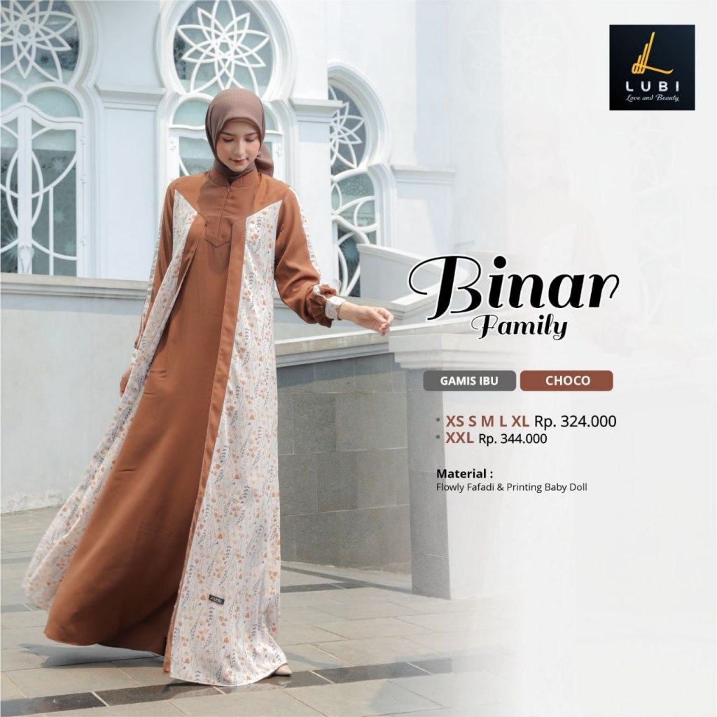 Jual LUBI BINAR GAMIS TERBARU SARIMBIT 2024 | Shopee Indonesia