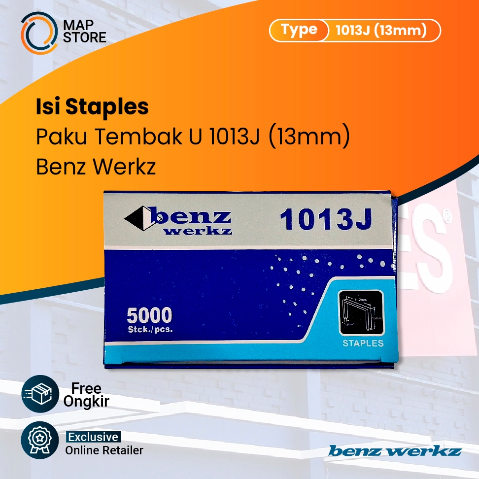 Jual BENZ 1013J Isi Mesin Staples Paku Tembak U Mata Nailer Gun 1013 J ...