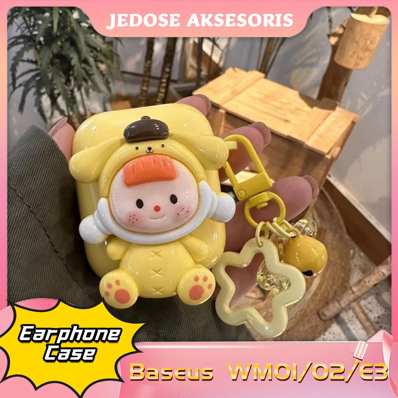 Jual Earphone Case Baseus WM01/02/E3 Cartoon Girl Bluetooth Headset ...