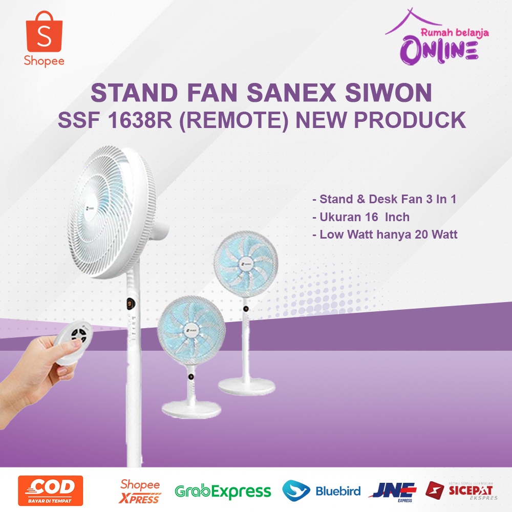 Jual STAND FAN SANEX SIWON (REMOTE) KIPAS BERDIRI SANEX REMOTE SSF ...
