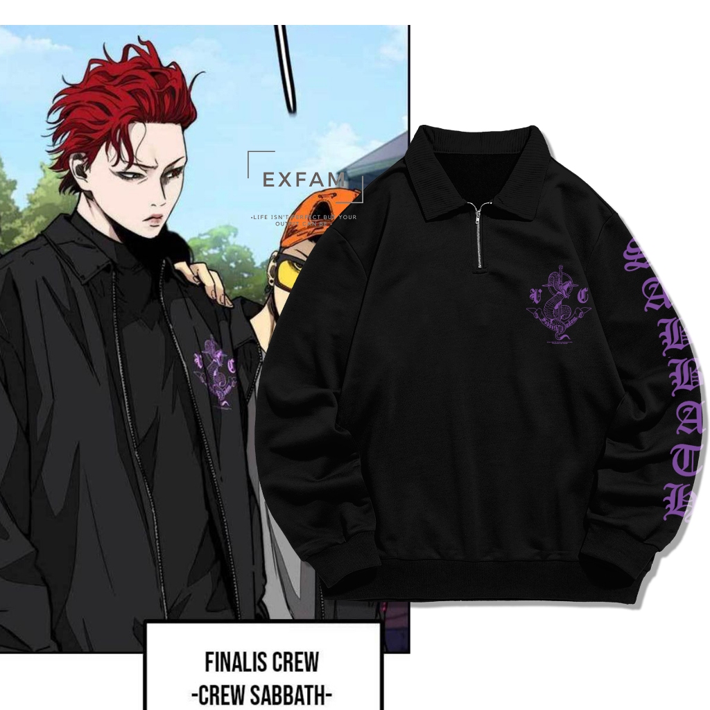 Jual Jaket Halfzipper/Halfzipp Sabbath Crew Vinny Hong Outfits Wind ...