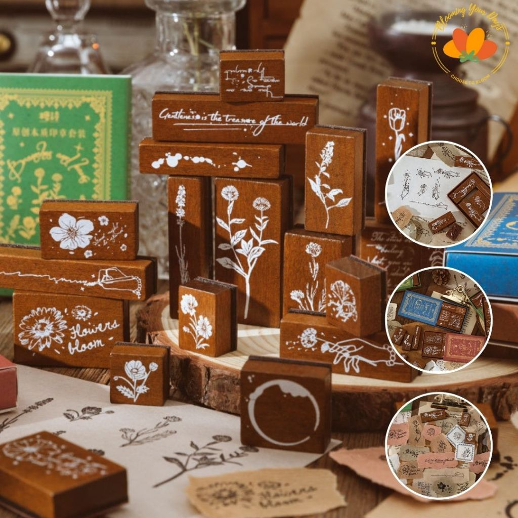 Jual Stempel Vintage Dekorasi DIY Stamp garden aesthetic dekorasi ...