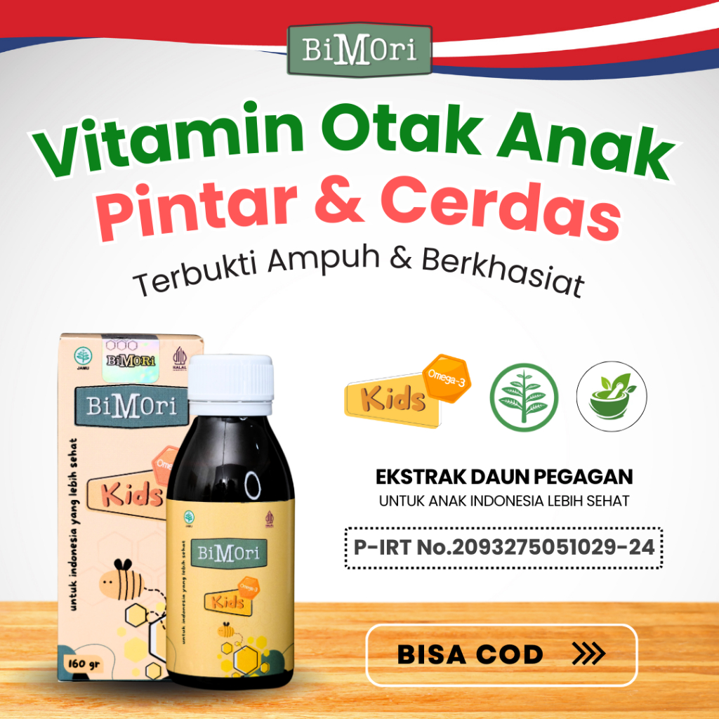 Jual Bimori Kids Vitamin Otak Untuk Anak Pintar Dan Cerdas Obat Speech ...