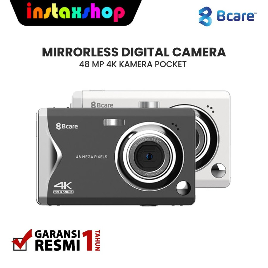 Jual Bcare Mirrorless Digital Camera 48 MP 4K Kamera Pocket | Shopee ...