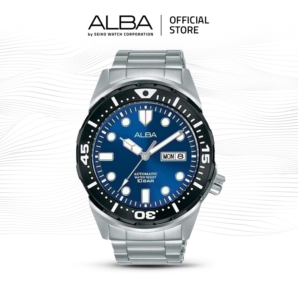 Jual Alba Jam Tangan Pria AL4415 / AL4415X1 Automatic Blue Dial ...
