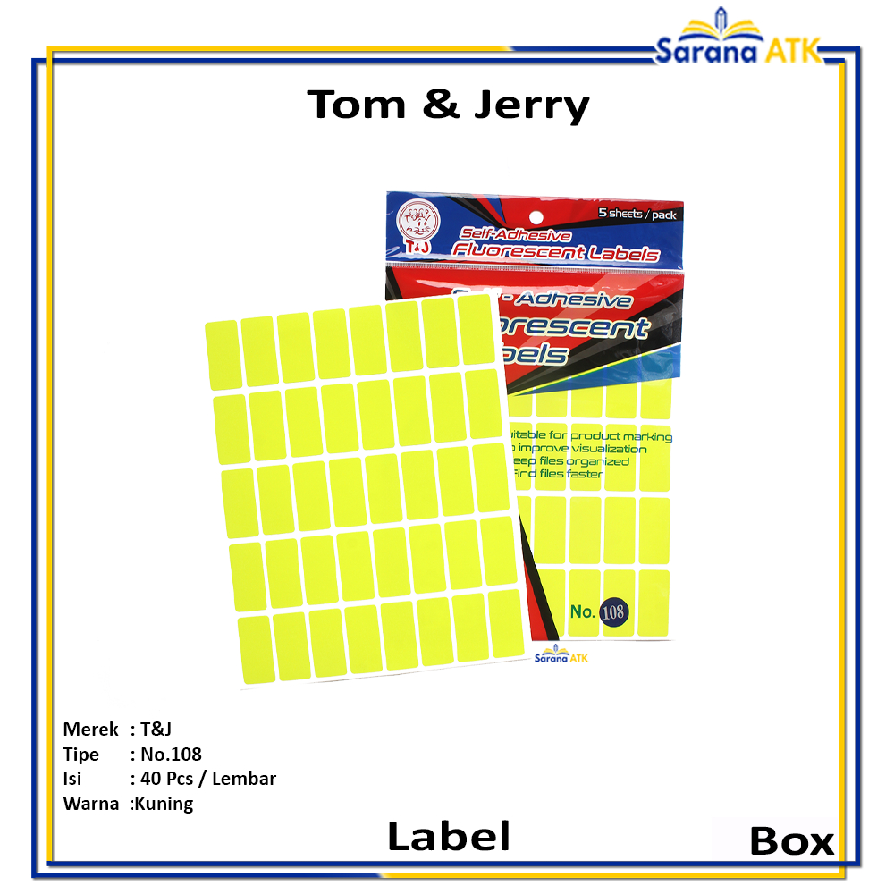 Jual Tom & Jerry - Label Color 108 - Warna Kuning - Pad | Shopee Indonesia