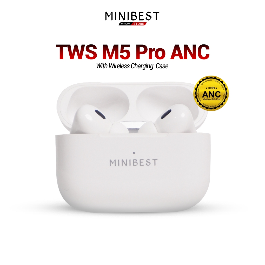 Jual MINIBEST M5 Pro 2 ANC TWS Earphone Headset Bluetooth Active Noise ...