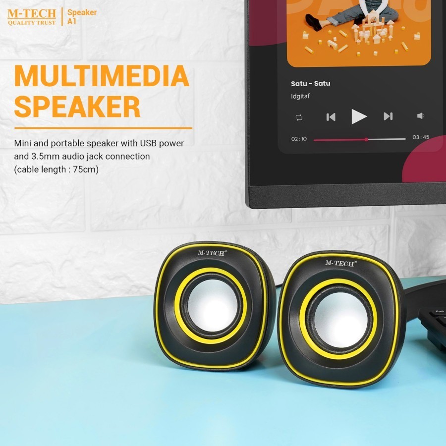 Jual Speaker M Tech A1 Multimedia PC Komputer / Laptop Original ...
