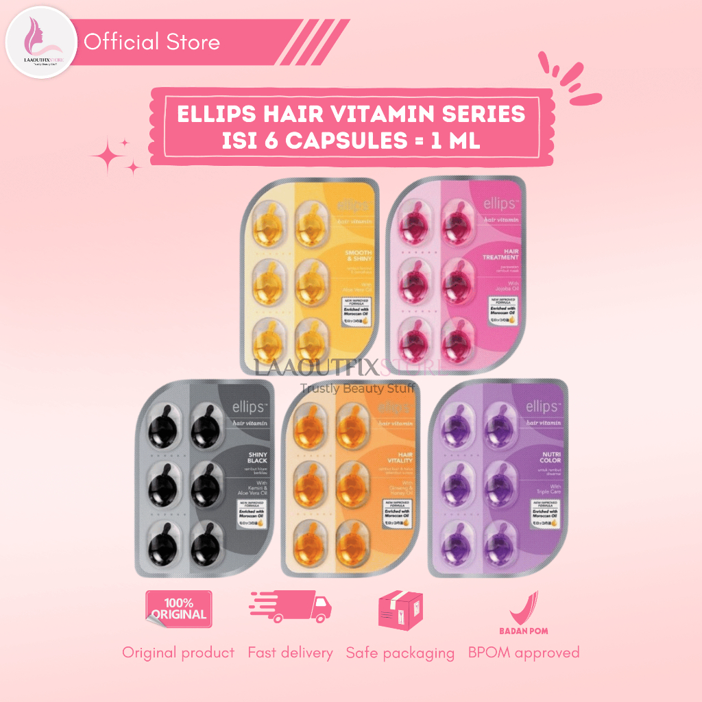 Jual ELLIPS HAIR VITAMIN SERIES ISI 6 CAPSULES = 1 ML | Shopee Indonesia