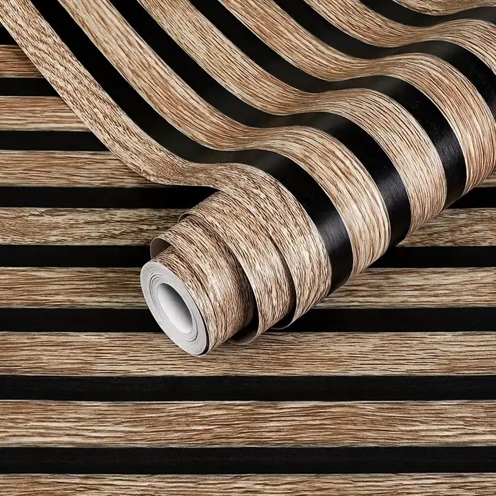 Jual Wallpaper Dinding Kayu Panel Garis Ruang Tamu | Shopee Indonesia
