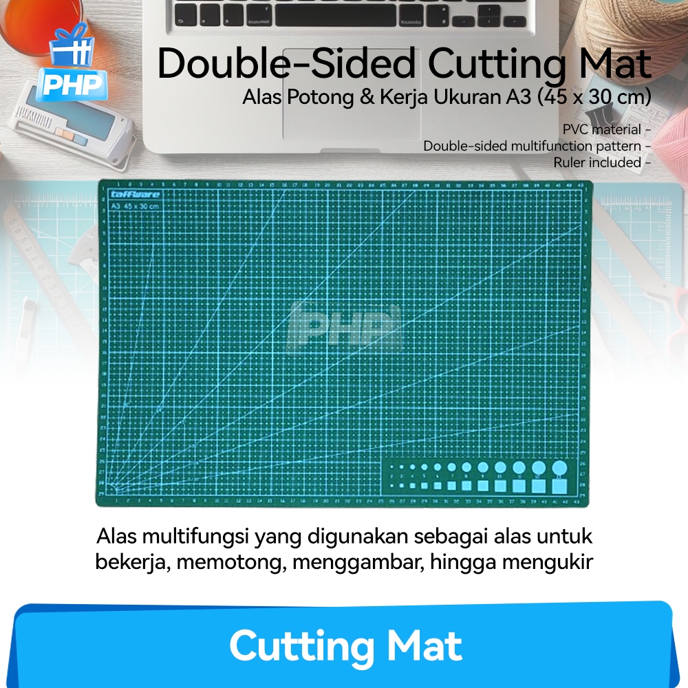 Jual #PHP Cutting Mat Pad / Alas Papan Potong Ukir Gambar & Kertas - A3 ...