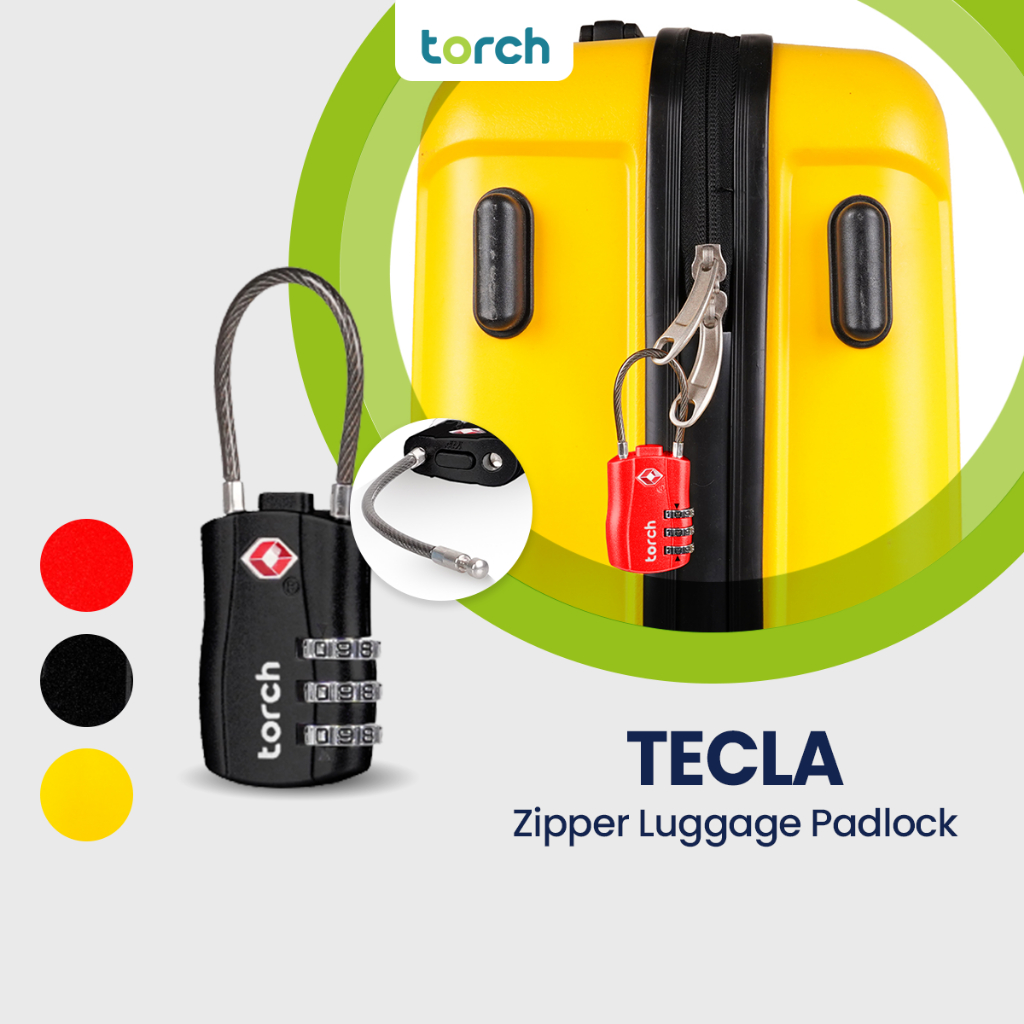 Jual TORCH Tecla Zipper Luggage Padlock Kunci Gembok Nomor Putar ...