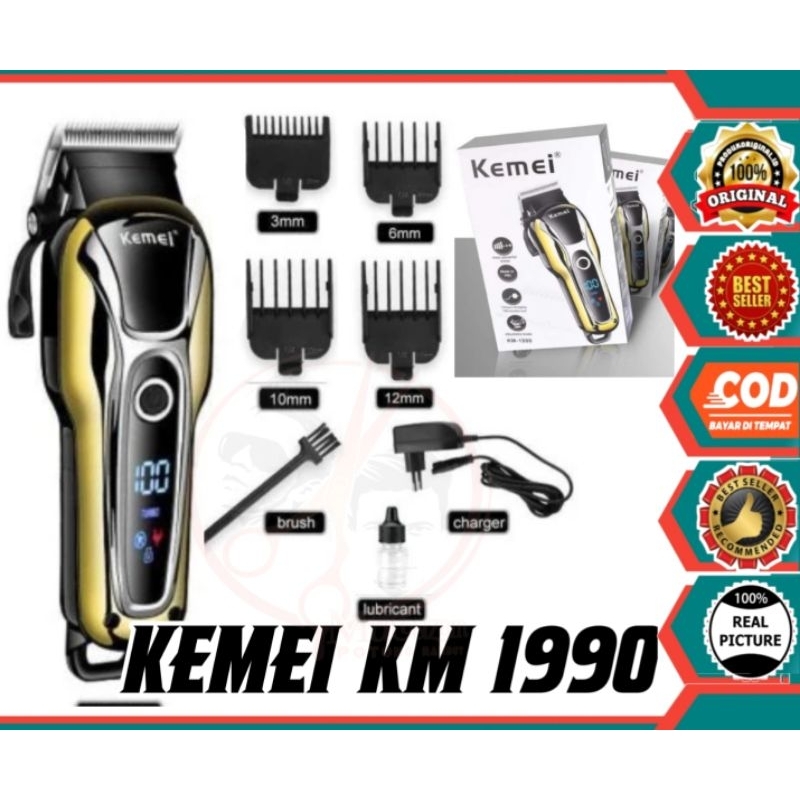 Jual COD!! KEMEI KM 1990 ALAT CUKUR RAMBUT KUMIS JENGGOT PORTABLE RECHARGER UNTUK PERLENGKAPAN ...