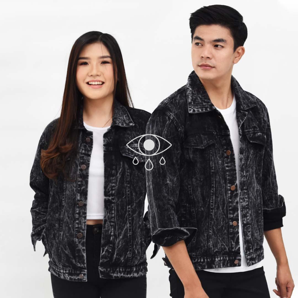 Jual Closed Jaket Couple Bundling Series Jacket Denim Couple Sandwash ...