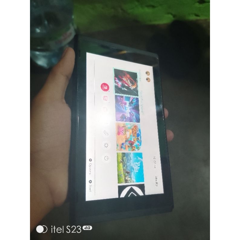 Jual Nintendo switch v1 tablet ofw + gamepad + game + folding stand ...