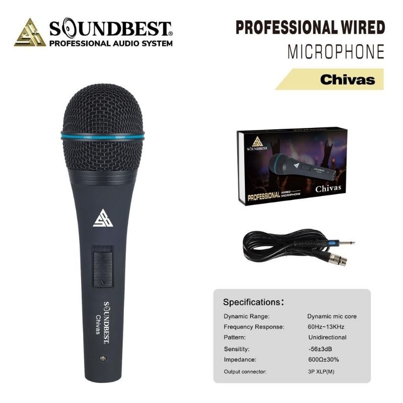 Jual Microphone mic Kabel Soundbest Chivas Original | Shopee Indonesia