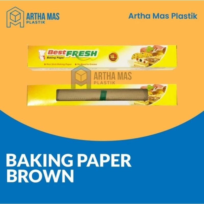 Jual Baking Paper BEST FRESH BROWN 30x10m Paper Baking Kertas Roti Roll ...