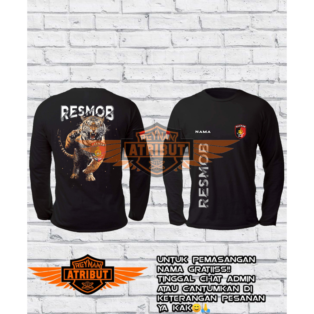 Jual kaos resmob / kaos lengan panjang resmob / T-Shirt resmob / kaos ...