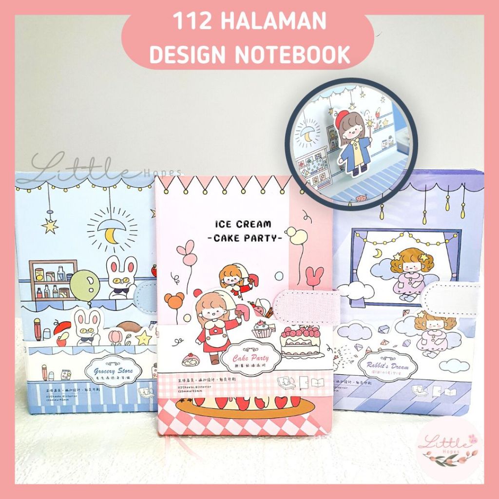 Jual Notebook A6 A7 Cute Eternal Summer Journal Pop Up / Hard Cover ...