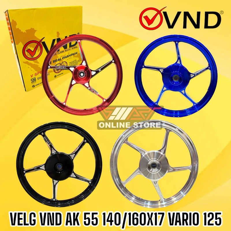 Jual VELG RACING VND AK 55 VARIO 125 , BEAT 140/160X17 CNC | Shopee Indonesia
