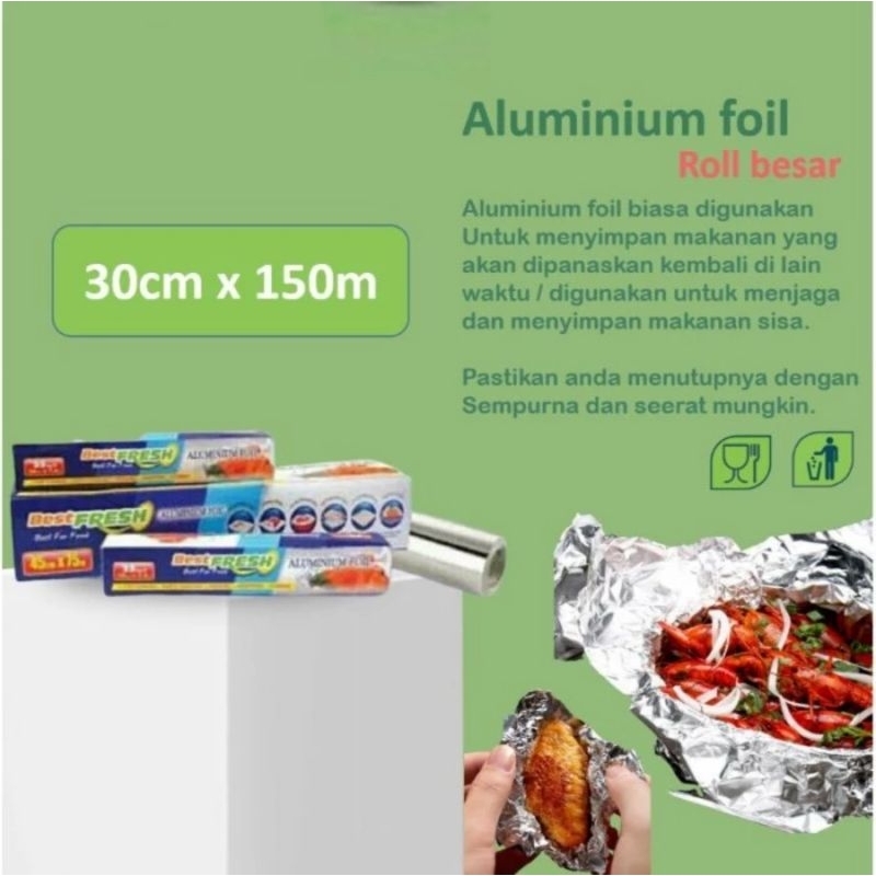 Jual ALUMINIUM FOIL ROLL BESAR BEST FRESH UK 30 x 150m | Shopee Indonesia