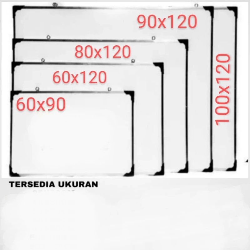 Jual Papan Tulis Whiteboard Ukuran 60x90 / 60x120 / 80x120 / 90x120 ...