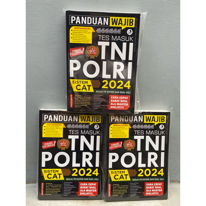 Jual Obral Buku Panduan Wajib Tes Masuk Tni Polri 2024 Original