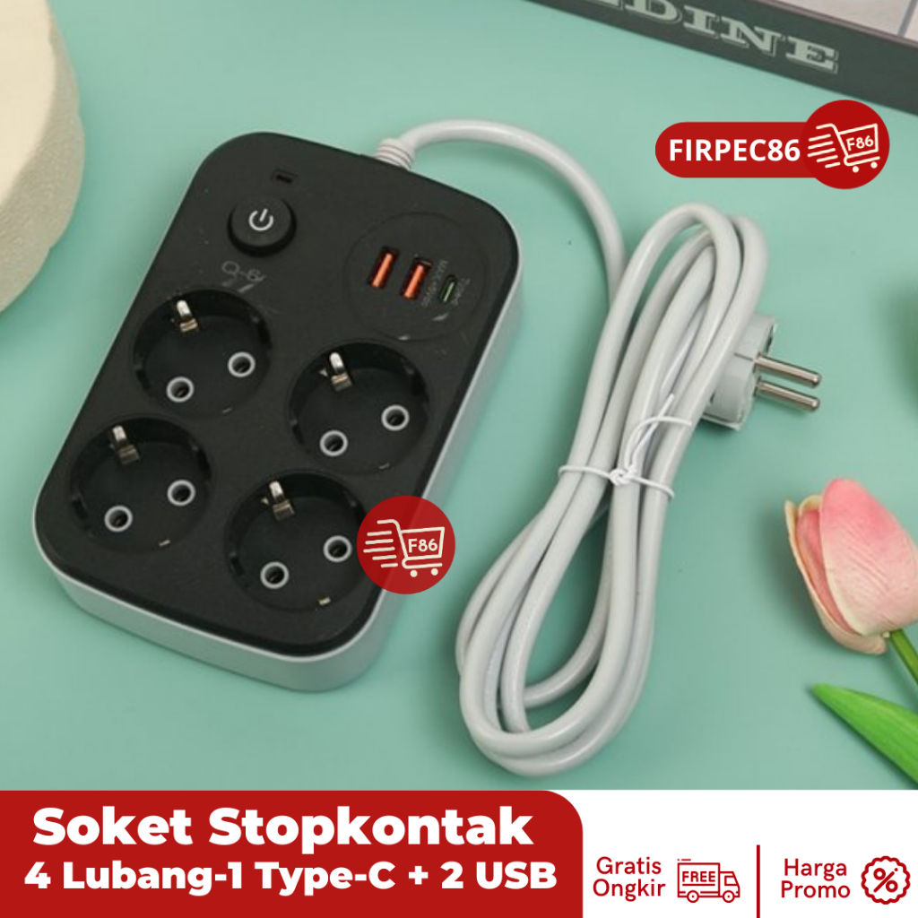 Jual STOP KONTAK SMART USB SOCKET STRIP 2 USB & 4 POWER COLOKAN MULTIFUNGSI | Shopee Indonesia