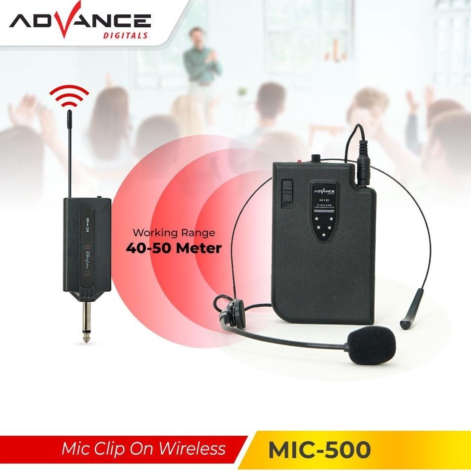 Jual MIC ADVANCE MIC 500 CLIP ON WIRELLES/MIC BANDO ADVANCE MIC-500/MIC ...