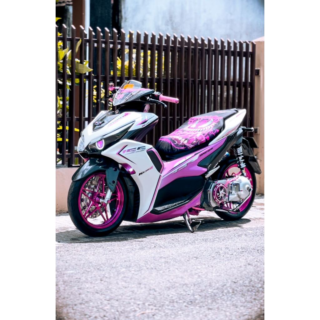Jual STRIPING STICKER ALL NEW AEROX CONNECTED 155 KEROX PINKY ...