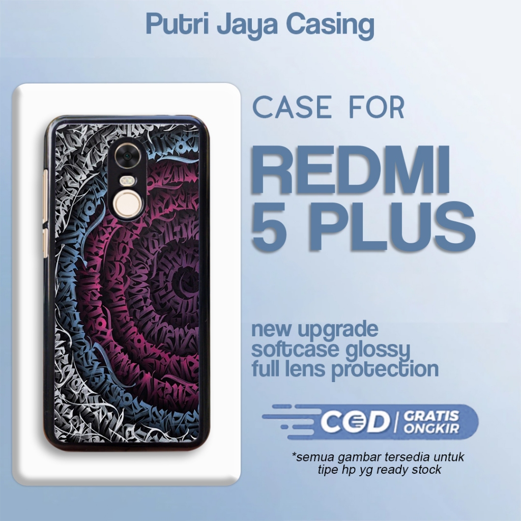 Jual case xiaomi redmi 5 plus terbaru motif aesthe kaligrafi 06 casing ...