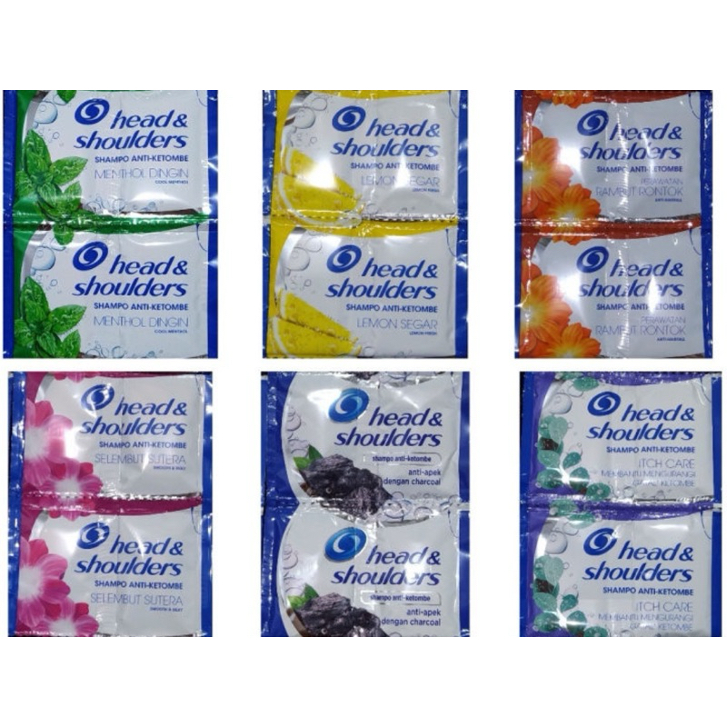 Jual head & shoulder sampo renceng isi 12 pcs / sampo sachet / sampi ...