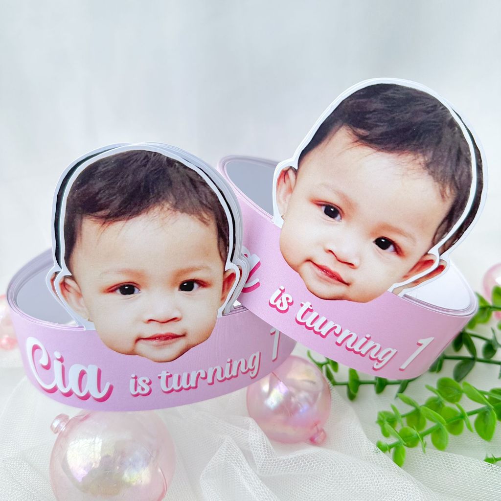 Jual Topi CUSTOM FOTO ANAK Ulang Tahun Anak / Hiasan Kepala Birthday ...